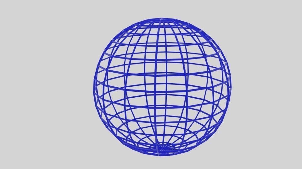 3D model Wireframe Sphere VR / AR / low-poly | CGTrader