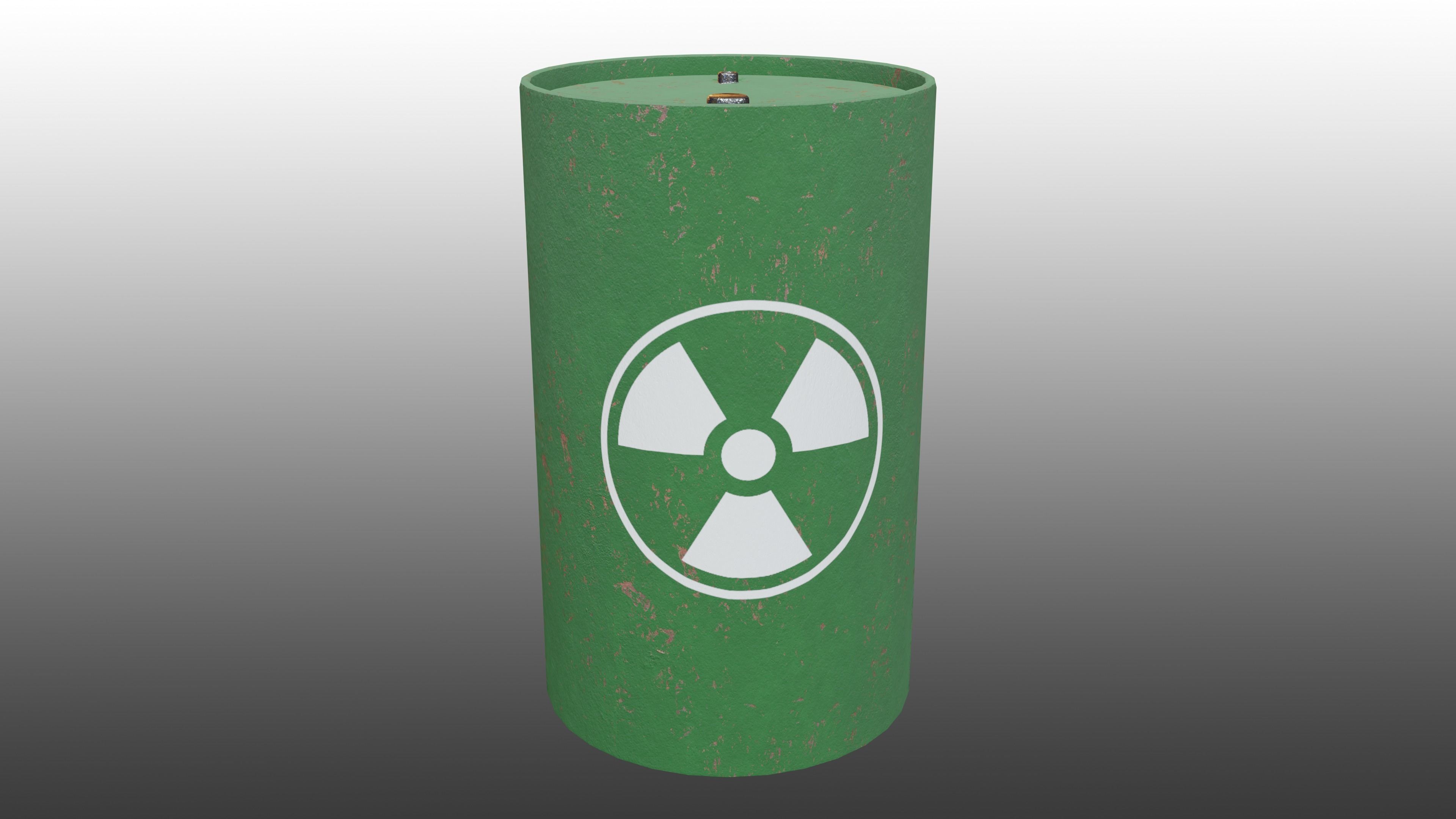 3D model Rusty Radiation Waste Barrel VR / AR / low-poly | CGTrader