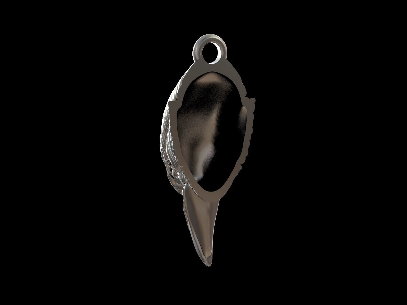Raven head necklace 3D model 3D printable | CGTrader