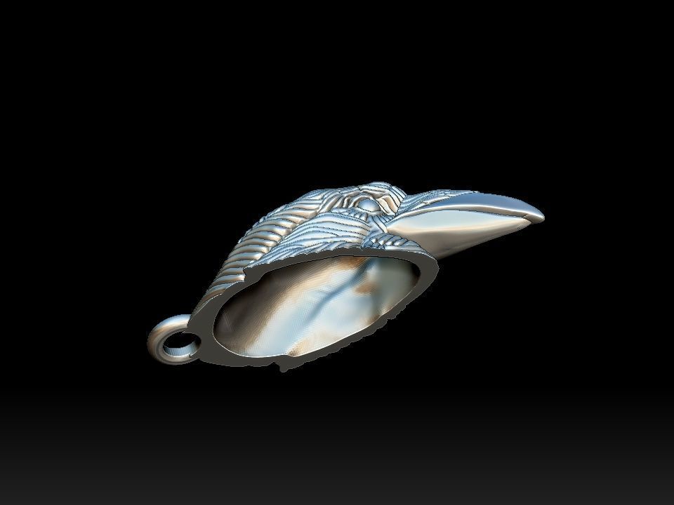 Raven head necklace 3D model 3D printable | CGTrader