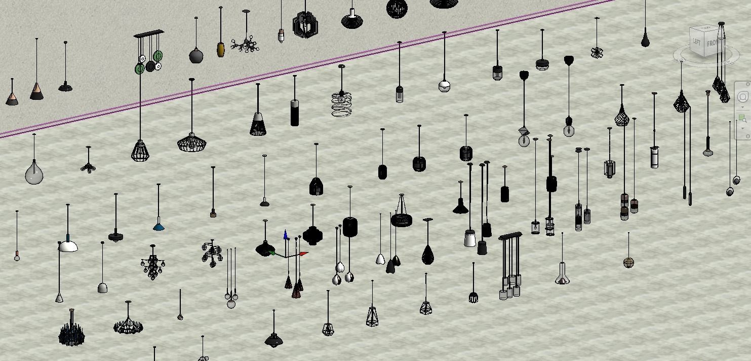 100 family revit beautiful lights 3D model | CGTrader