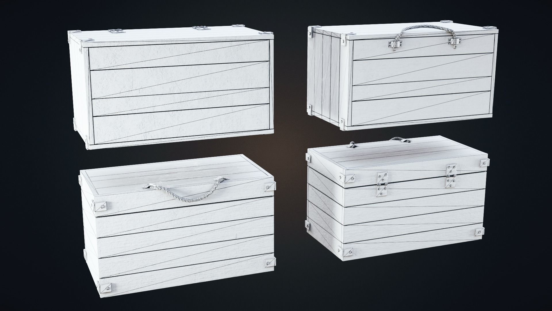 3D model Wooden Loot Box VR / AR / low-poly | CGTrader