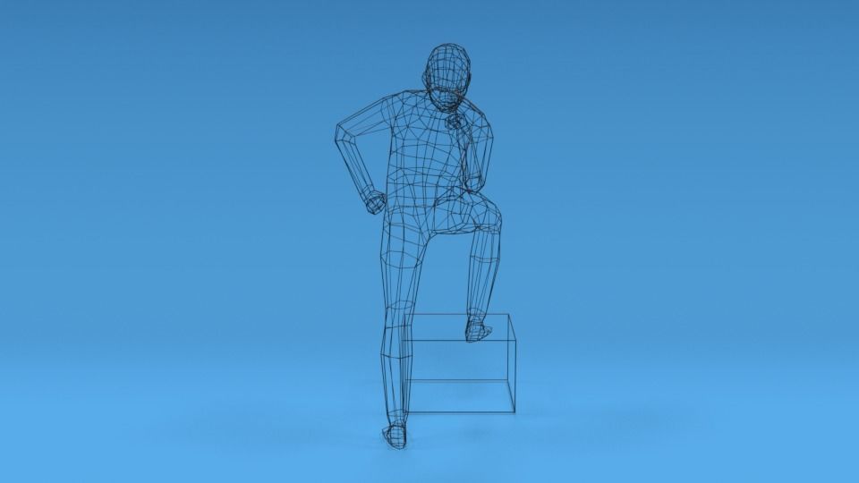 3D model Low Poly Kid Thinking VR / AR / low-poly | CGTrader