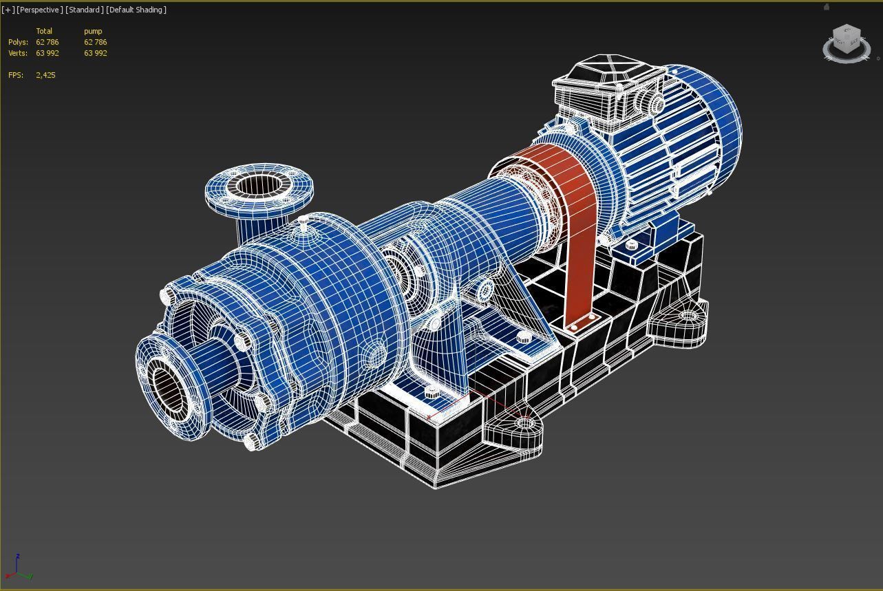 Centrifugal console pump free 3D model | CGTrader