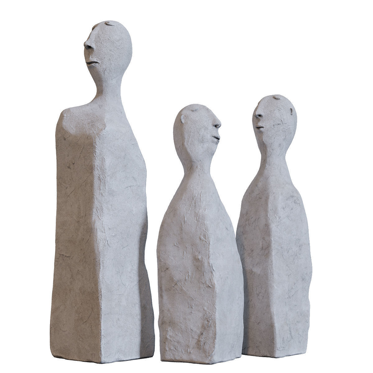 3D model Human - cement Sculpture VR / AR / low-poly | CGTrader