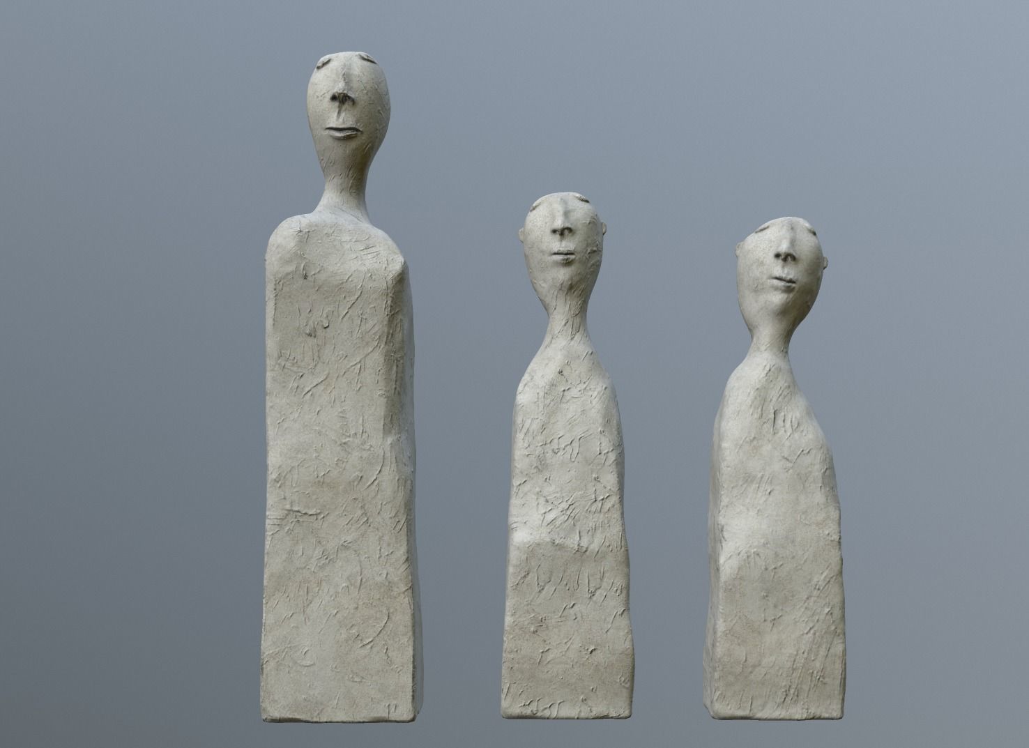 3D model Human - cement Sculpture VR / AR / low-poly | CGTrader
