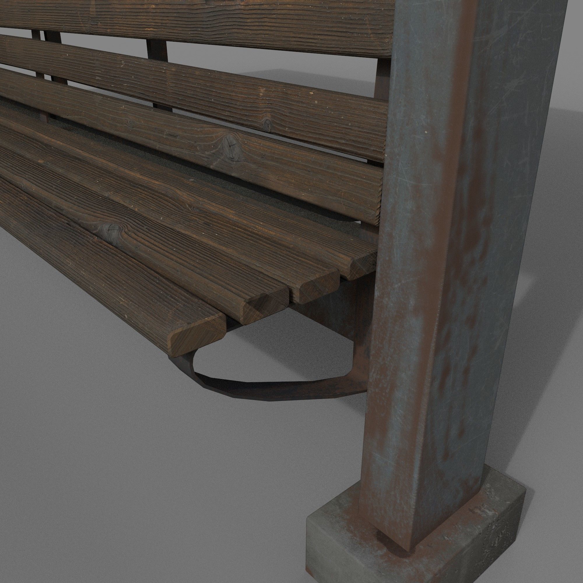 3D model old bus stop VR / AR / low-poly | CGTrader