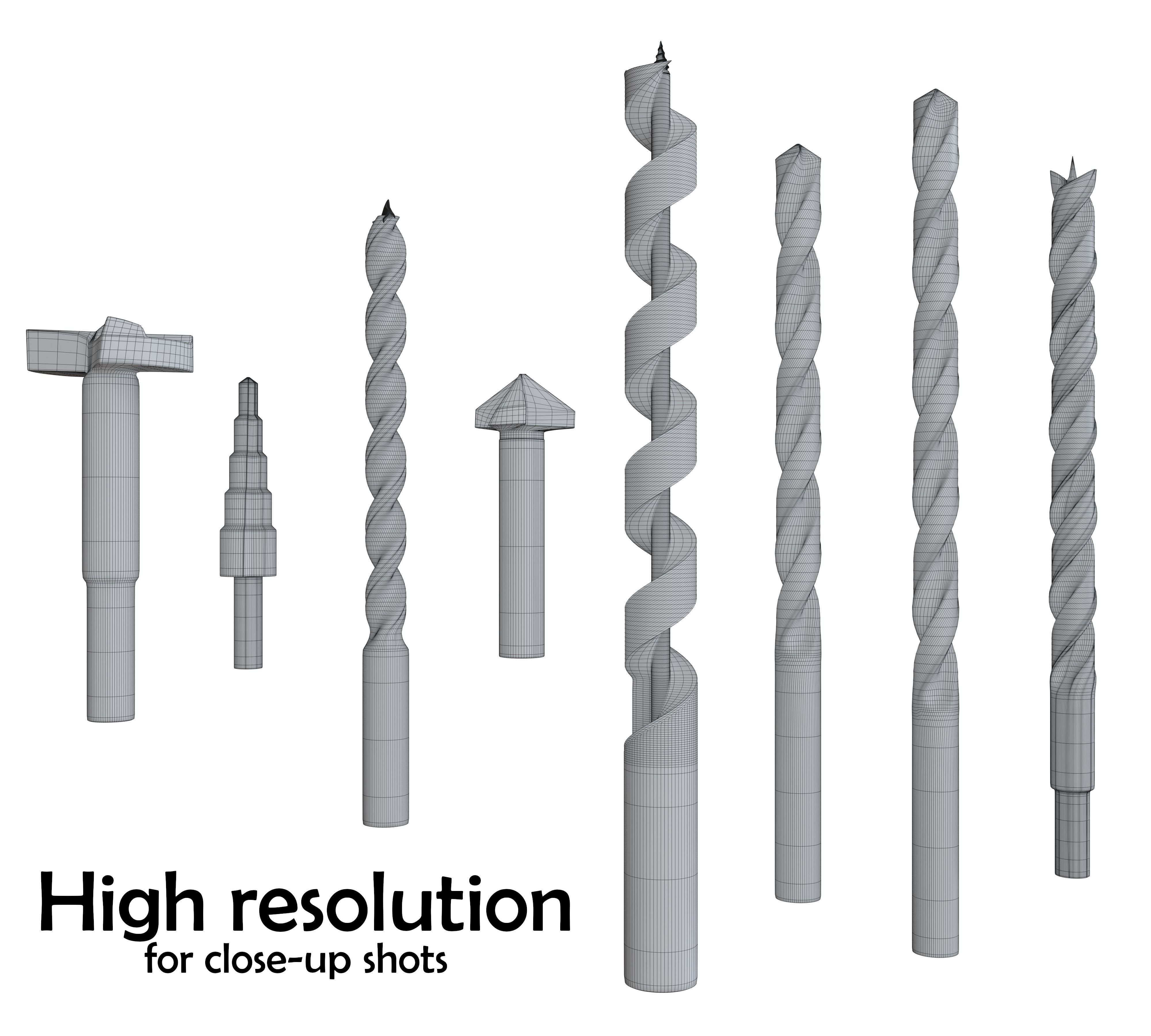 3D model Drill Bit Models VR / AR / low-poly | CGTrader