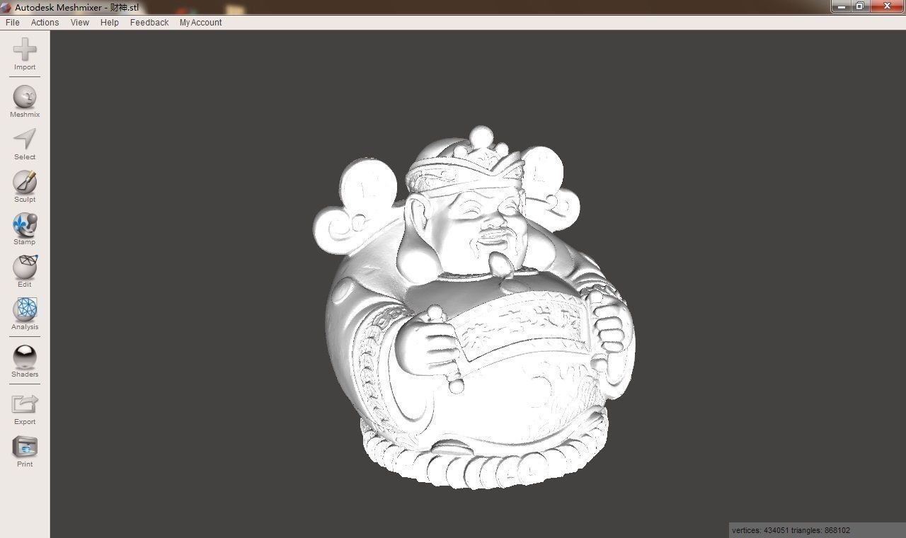 The God of wealth 3D model 3D printable | CGTrader