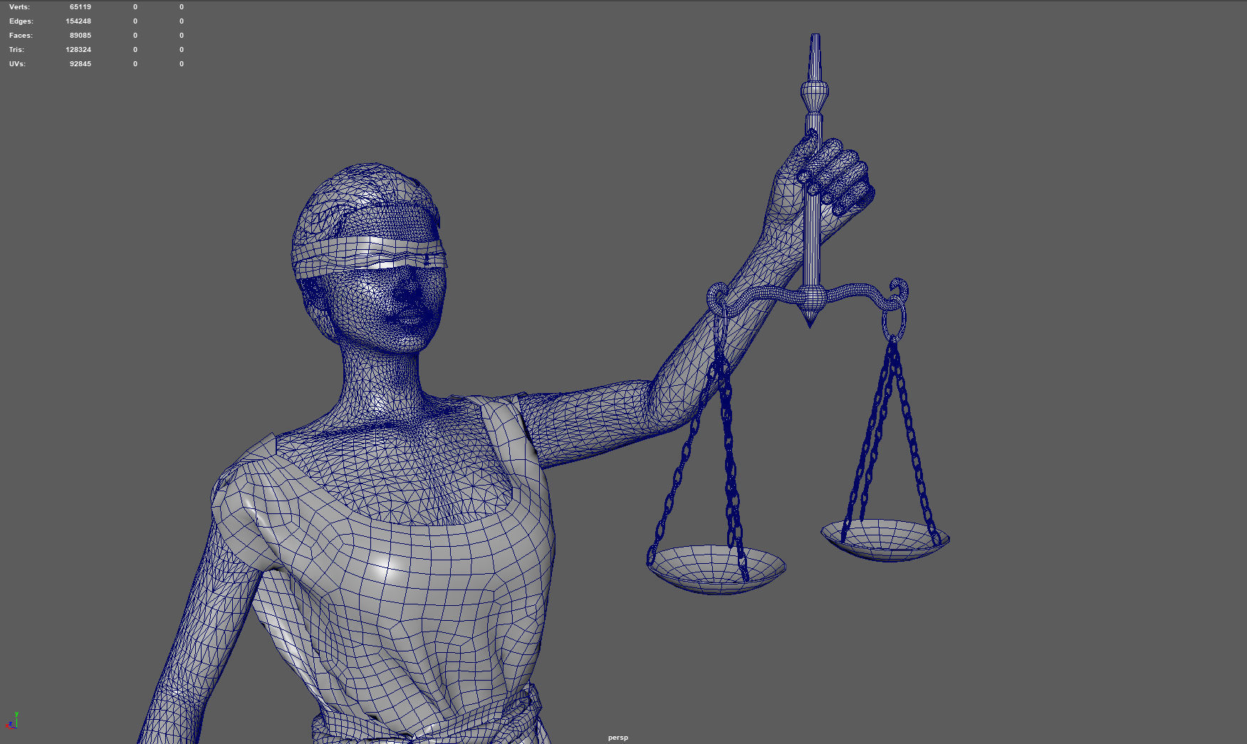 LADY JUSTICE 3D model | CGTrader
