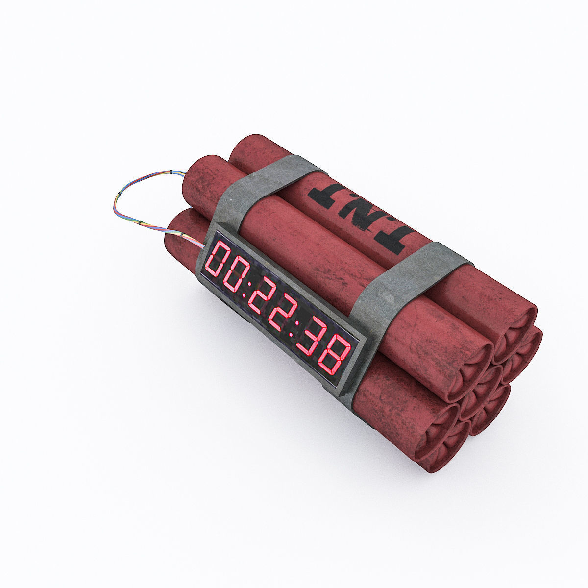 3D model 3D Dynamite bomb clock VR / AR / low-poly | CGTrader