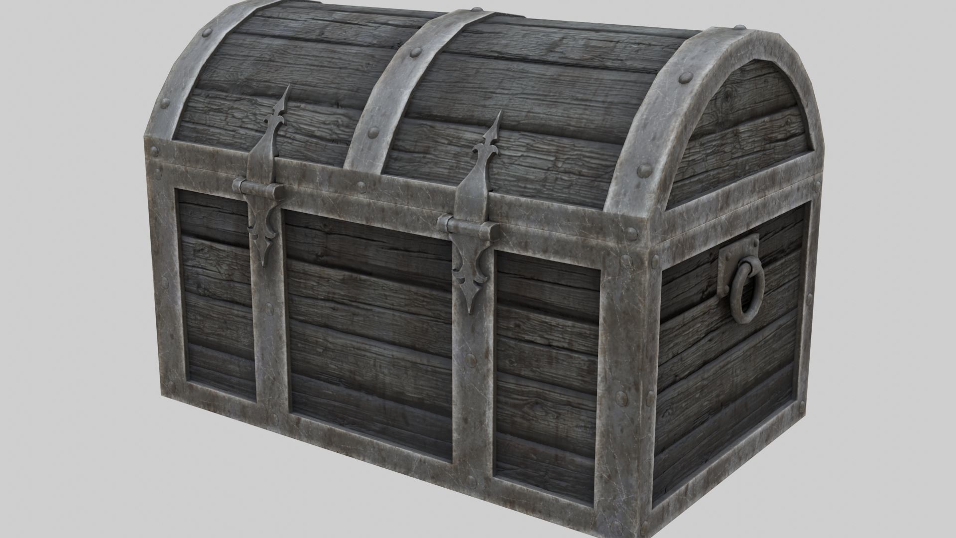 3D model Low Poly Antique Chests With PBR Materials and 2 Skins VR / AR ...