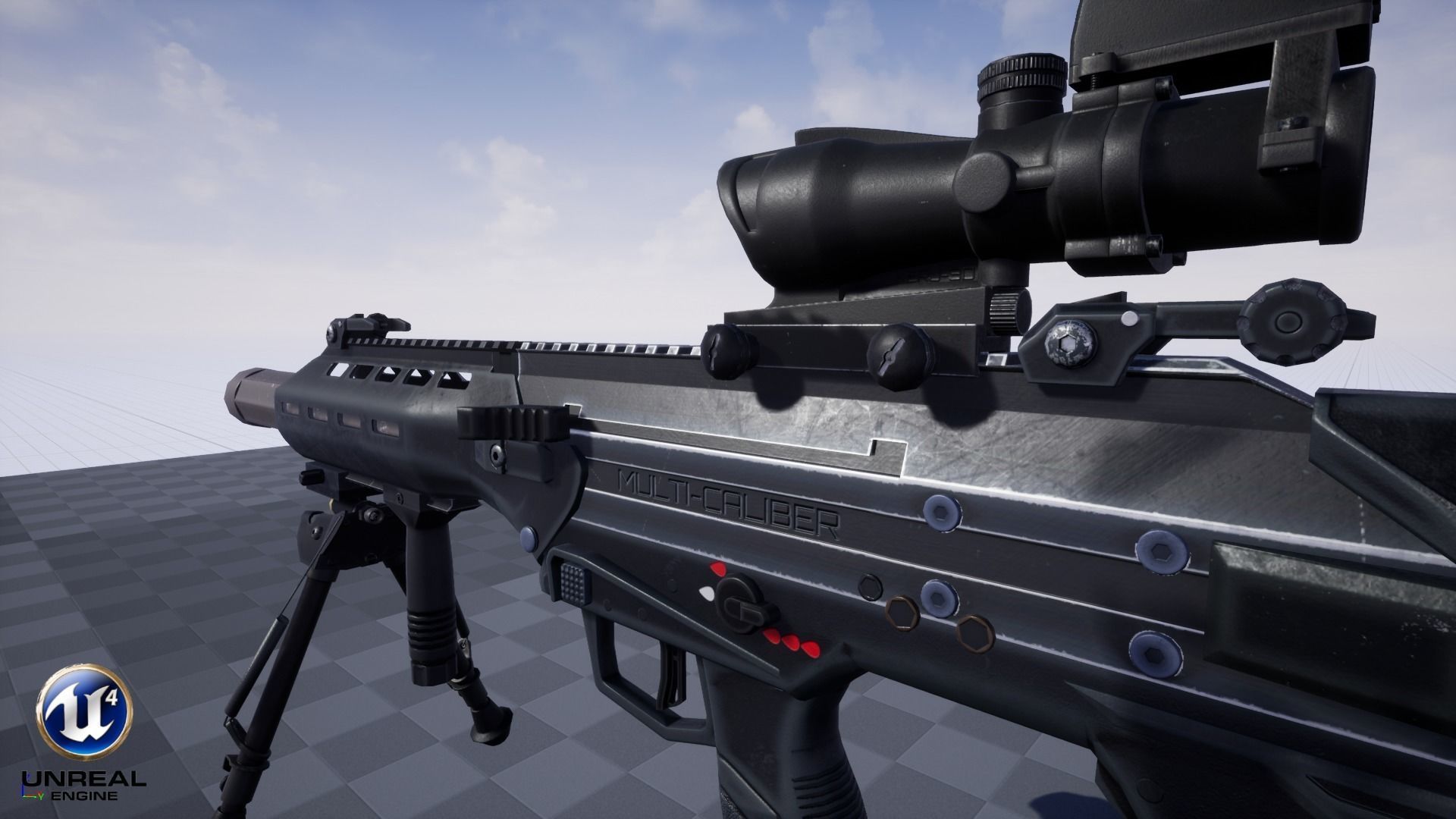 3D model Modular Bullpup Rifle-Sniper Variant VR / AR / low-poly | CGTrader