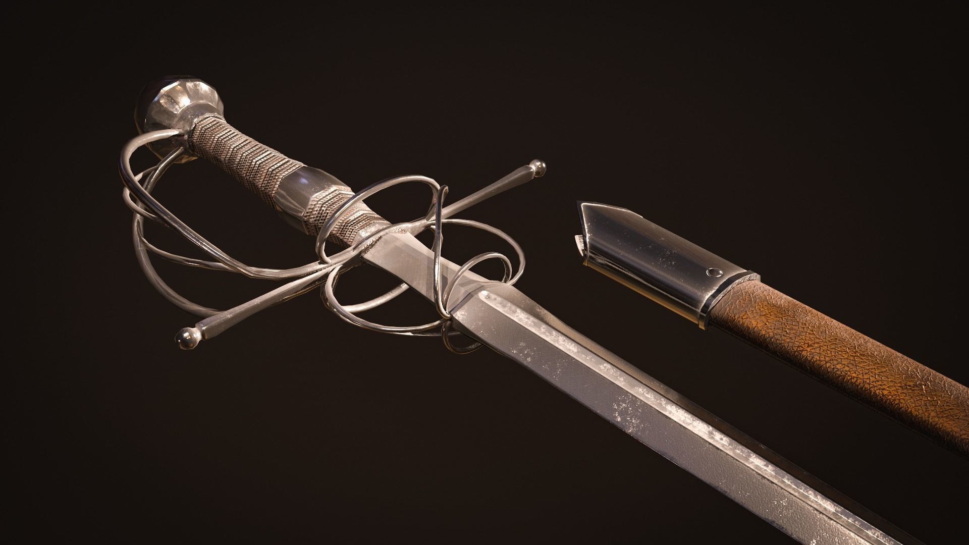 3D model Spain Sword Game-Ready Low-poly VR / AR / low-poly | CGTrader
