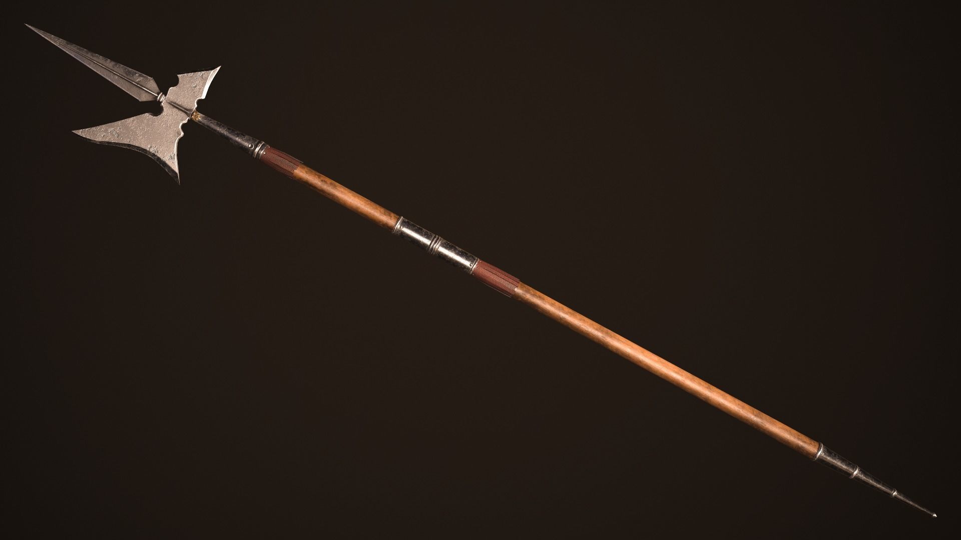 3D asset Medieval Halberd Game-ready Low-poly | CGTrader