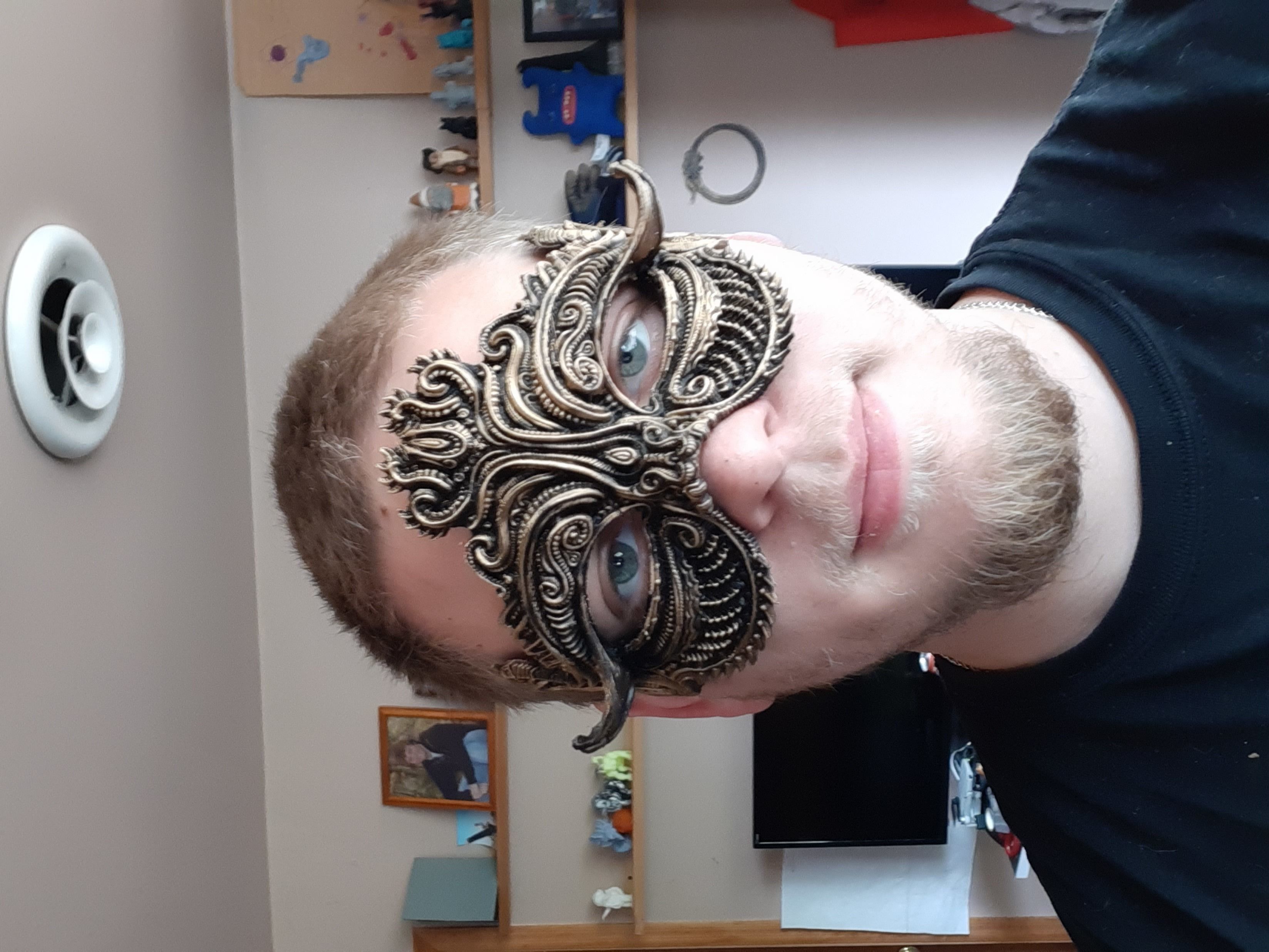 masquerade1 man wearing masquerade mask 3D model 3D printable | CGTrader