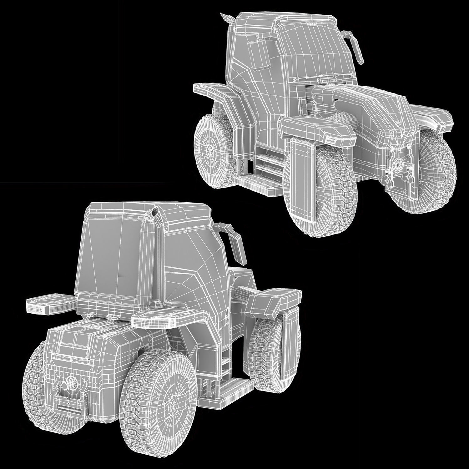 3D model Modular Tractor VR / AR / low-poly | CGTrader