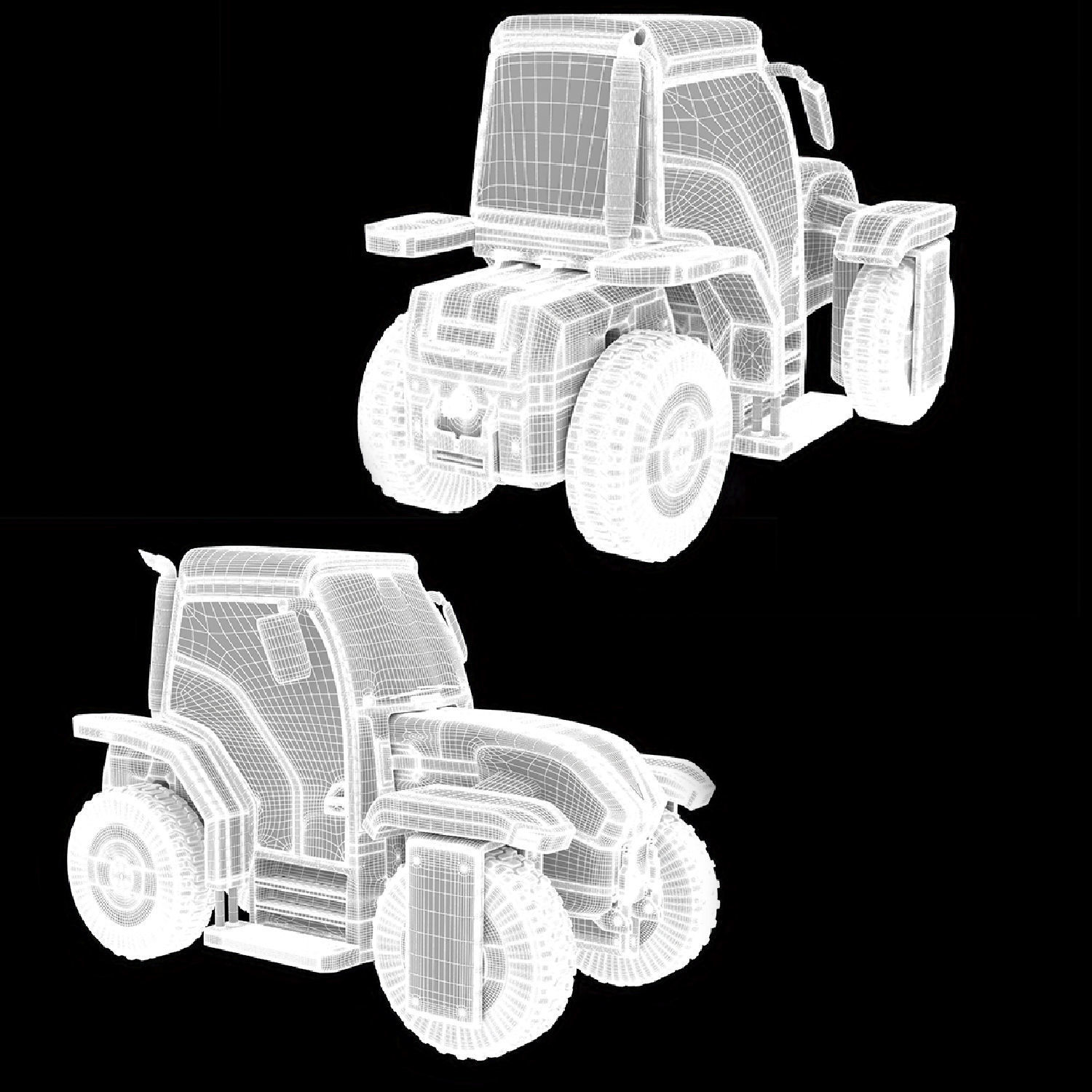 3D model Modular Tractor VR / AR / low-poly | CGTrader