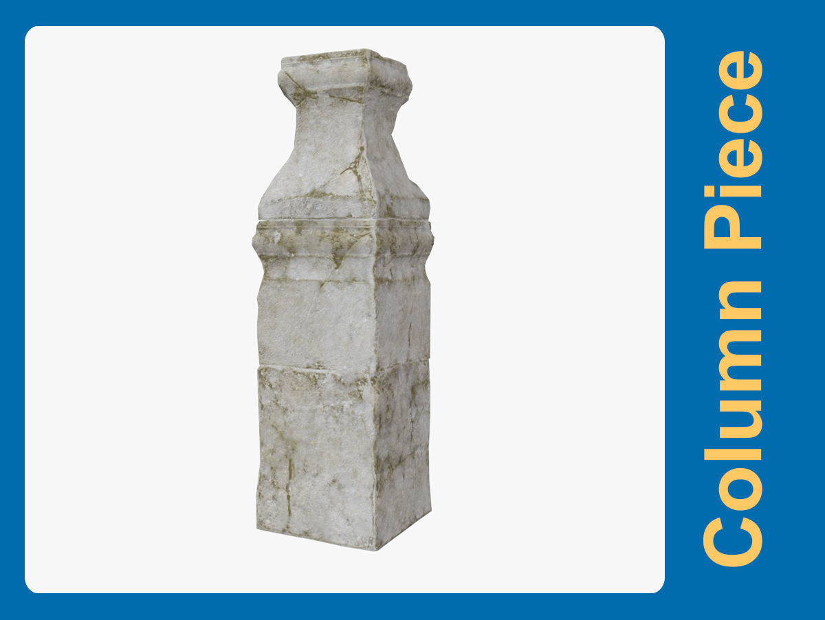 3D model Medieval Stone Column Piece VR / AR / low-poly | CGTrader