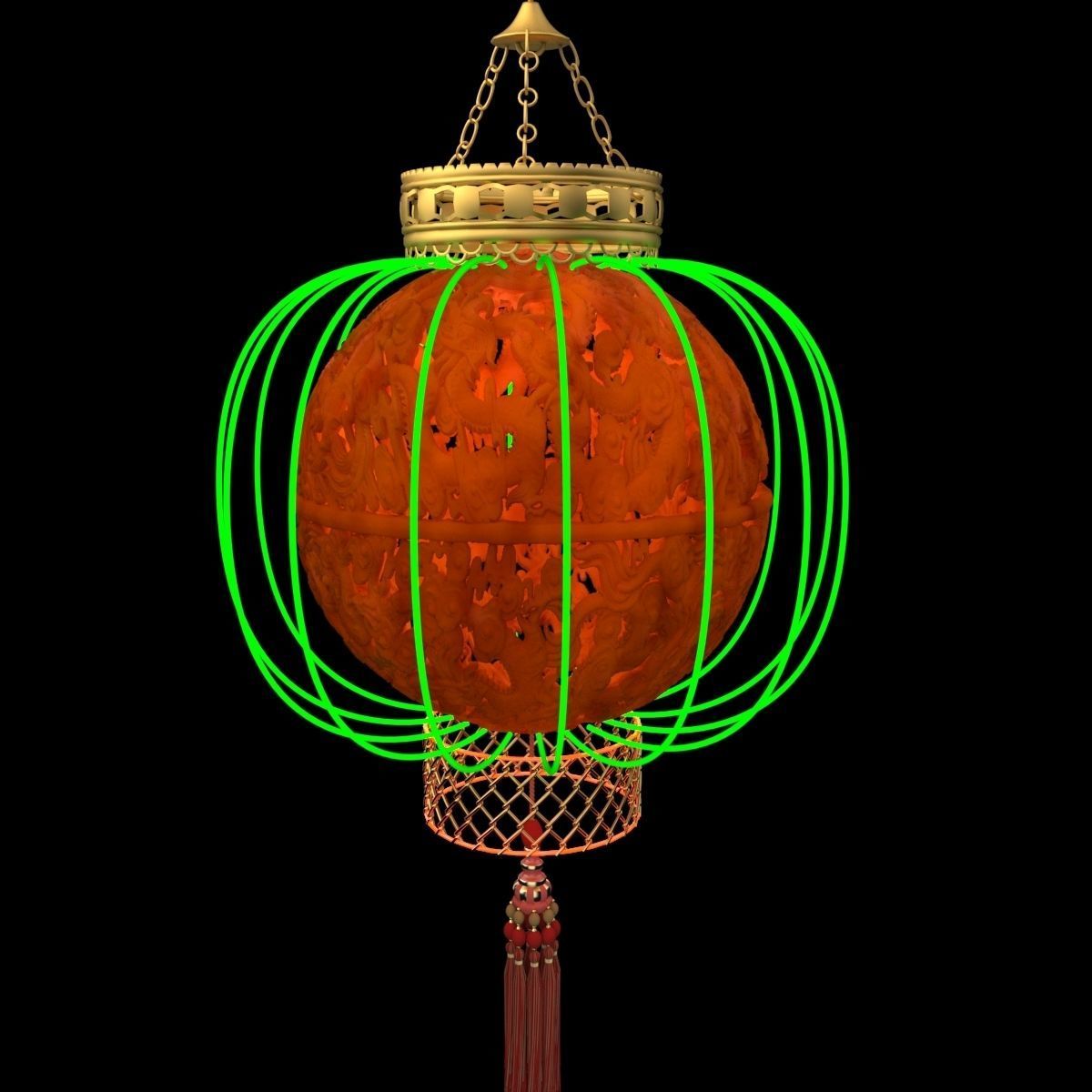 Chinese lantern 3D model | CGTrader