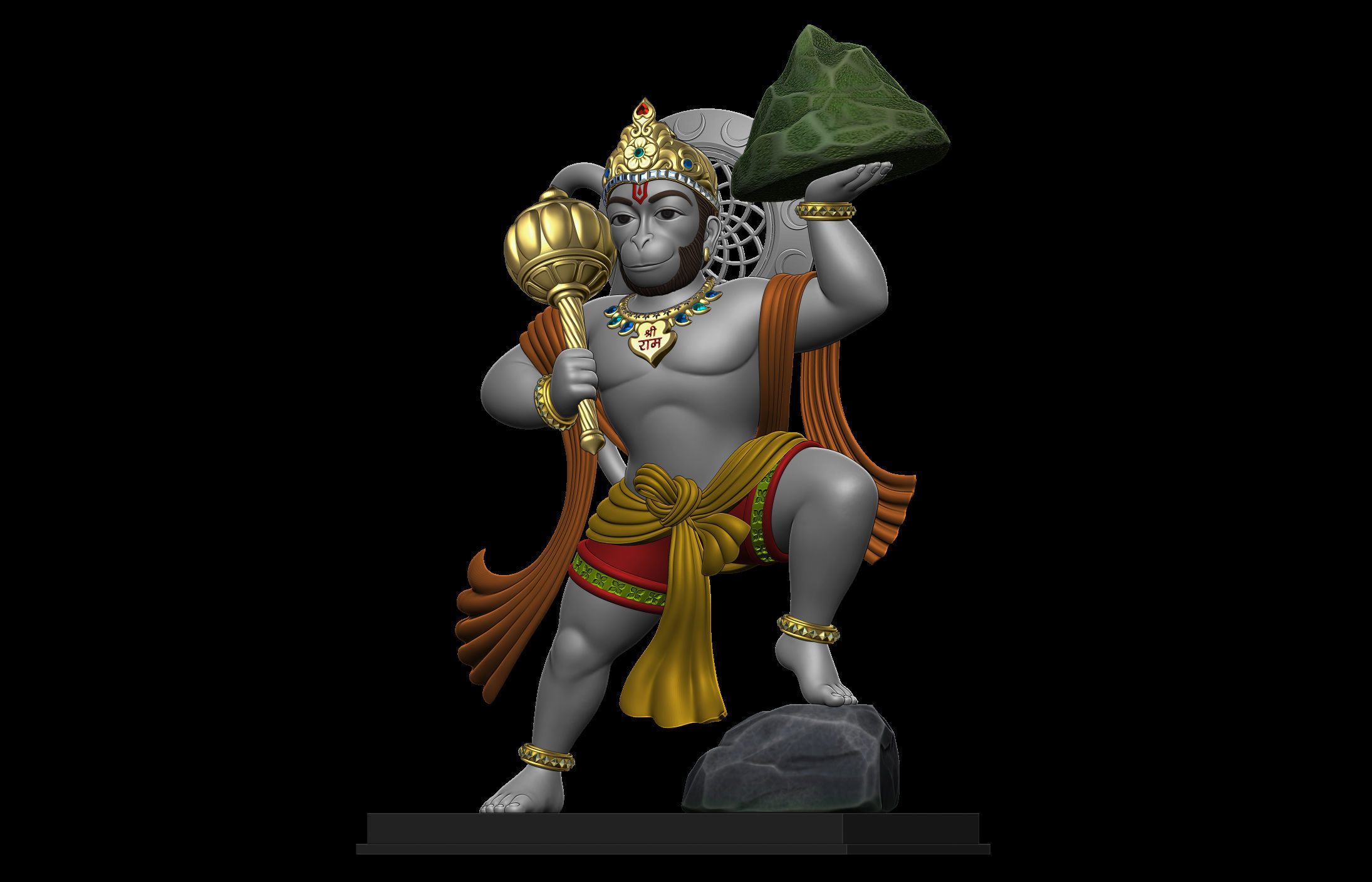 Hanuman Ji Idol 3D model 3D printable | CGTrader