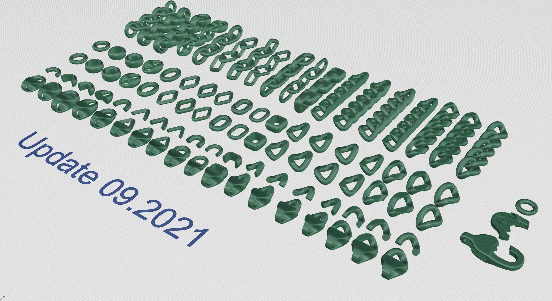 set 1 of simple chains 3D model 3D printable | CGTrader