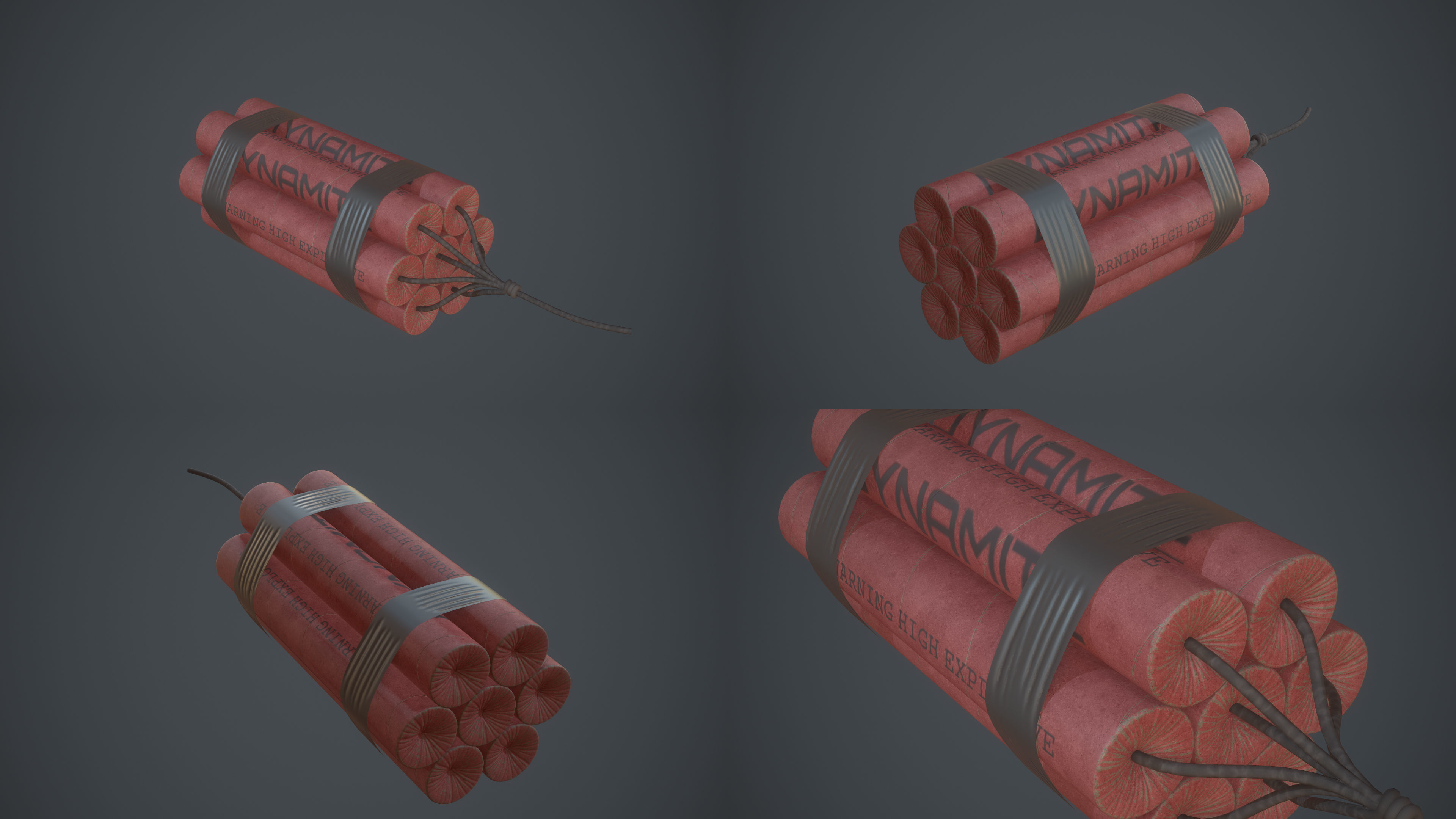 3D model Dynamite Red for Game Ready VR / AR / low-poly | CGTrader