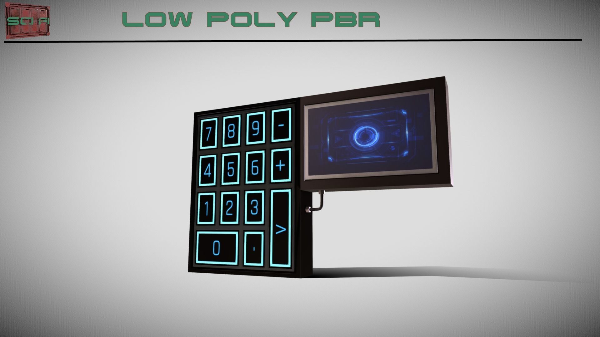 3D model Sci-fi Security Keypad VR / AR / low-poly | CGTrader