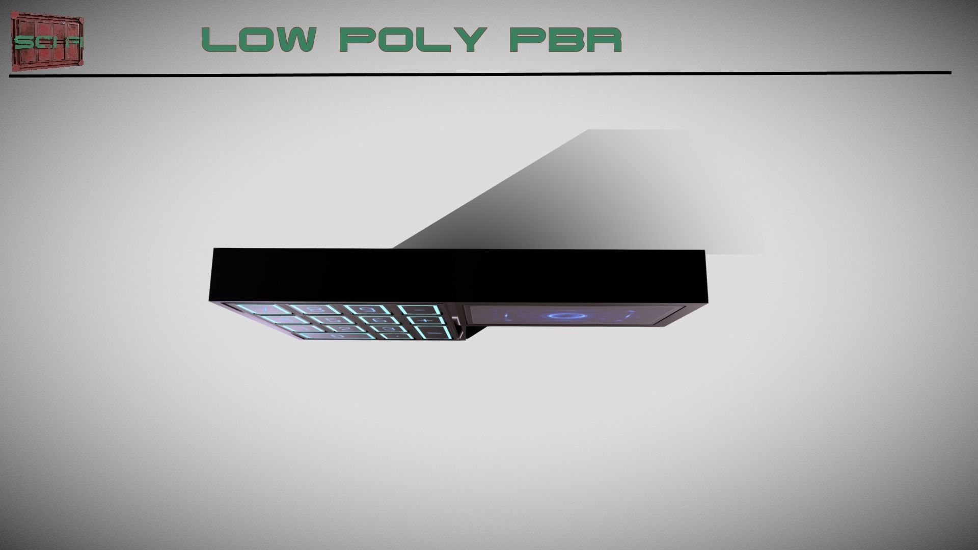 3D model Sci-fi Security Keypad VR / AR / low-poly | CGTrader