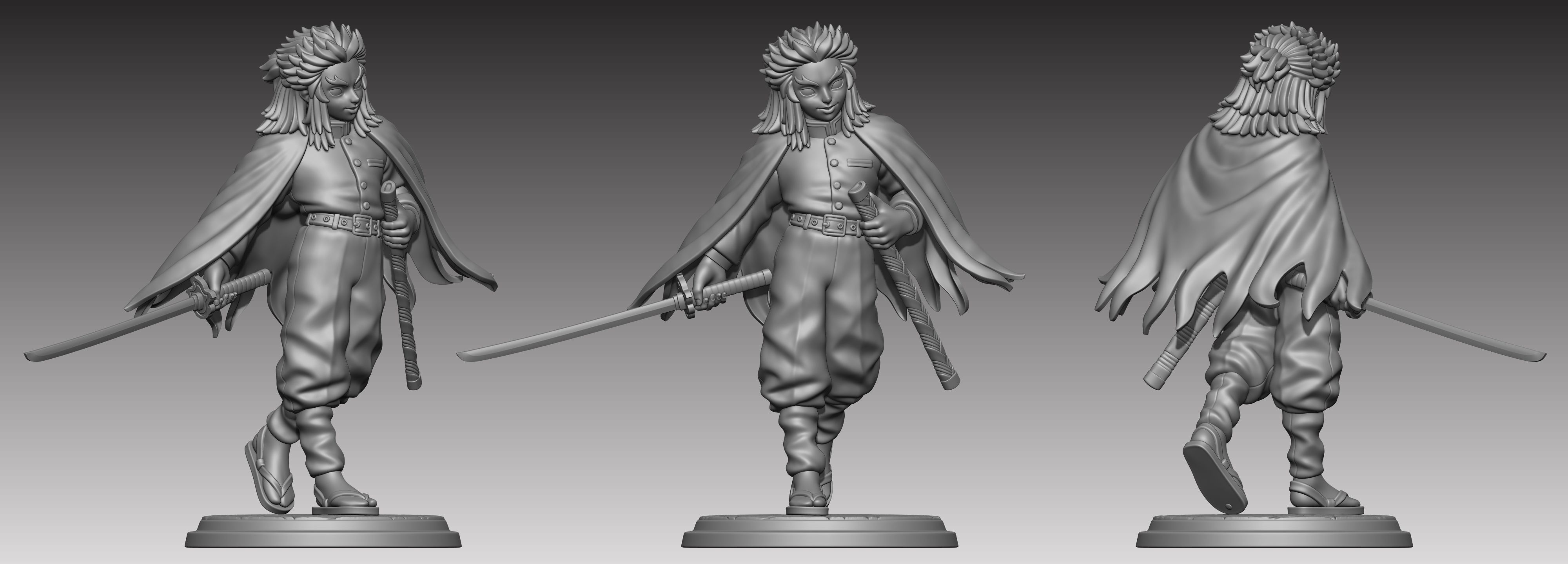 Kyojuro Rengoku 3D model 3D printable | CGTrader