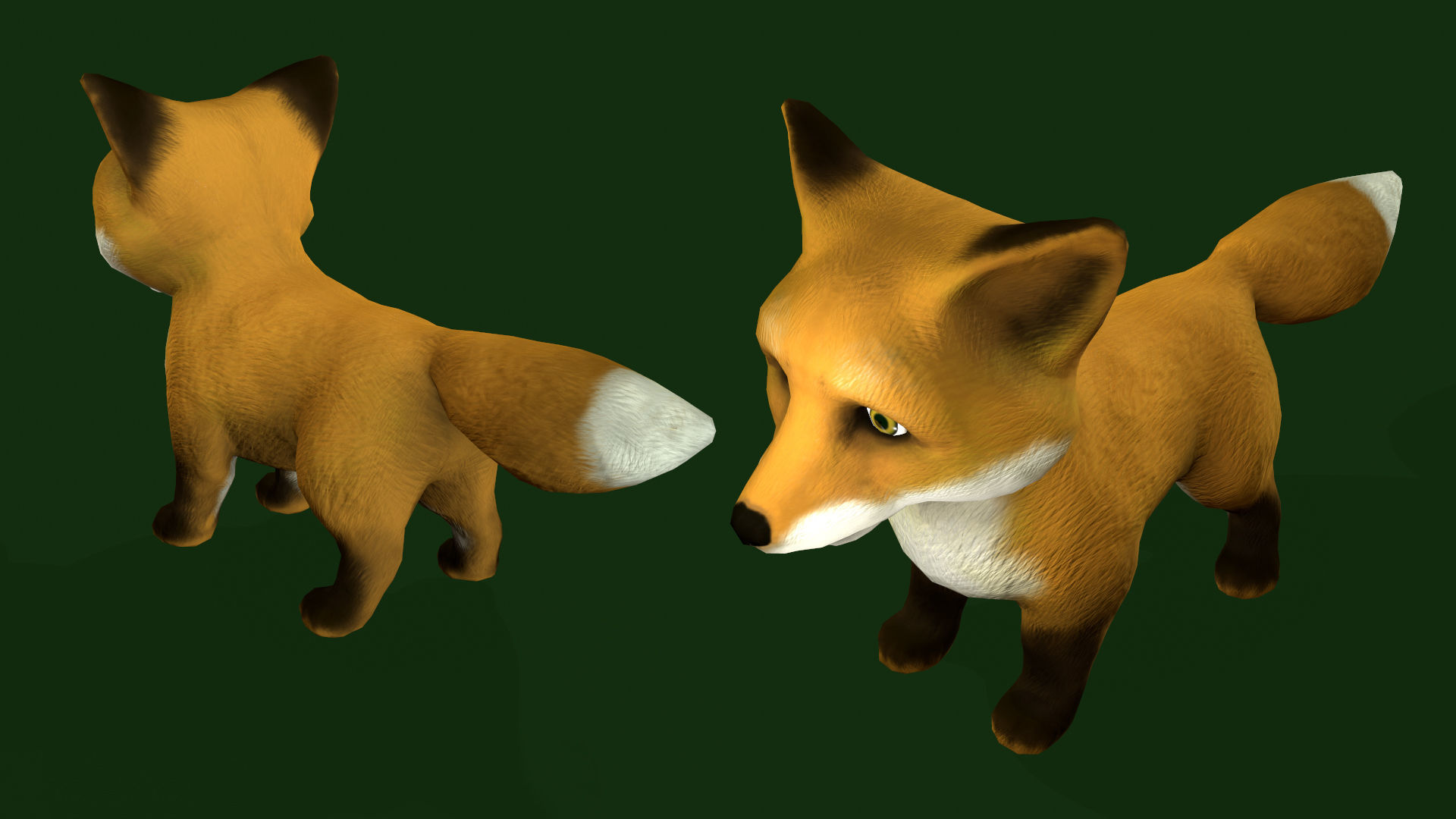 3D model Fox Cartoon VR / AR / low-poly | CGTrader