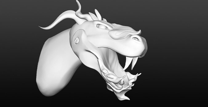 Snake - Dragon head 3d model - Sculptris 3D model | CGTrader