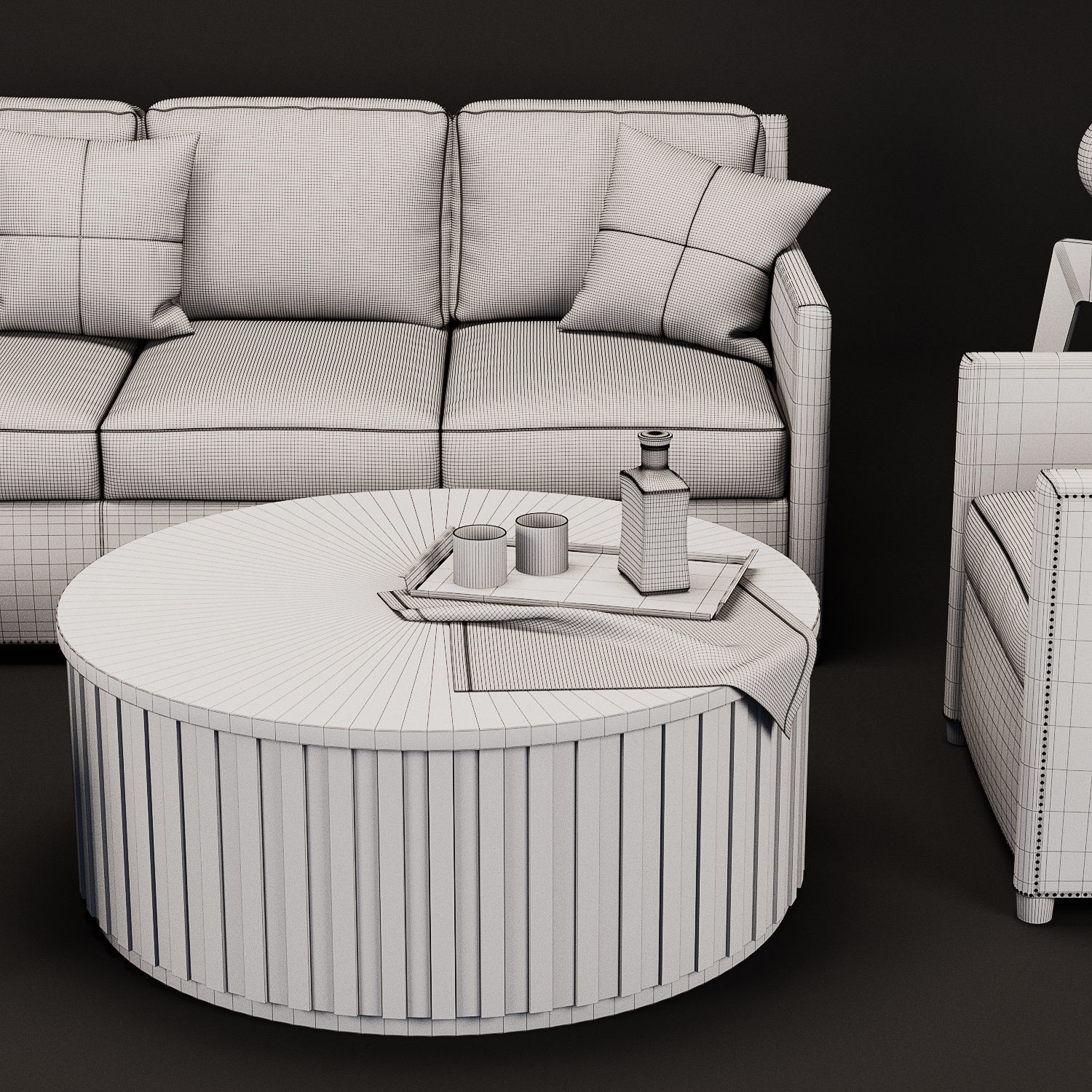 Uttermost Roosevelt Set 3D model | CGTrader