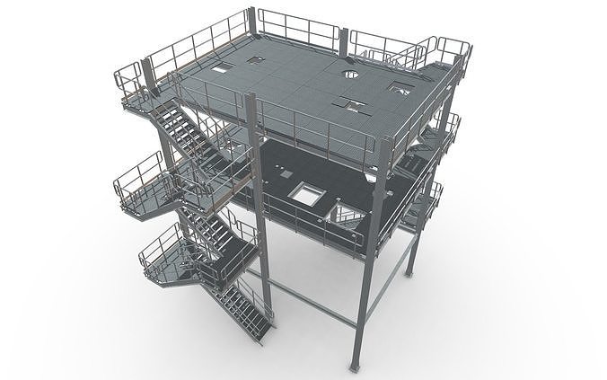 Process Plant UAE - Steel Structure 3D model 3D printable | CGTrader