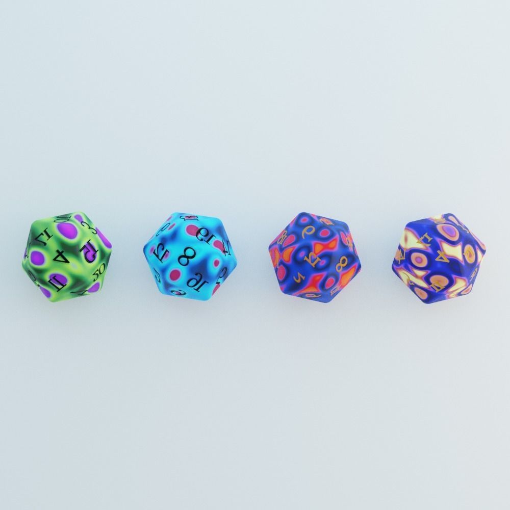 D20 Magic Dice Set 3D model | CGTrader