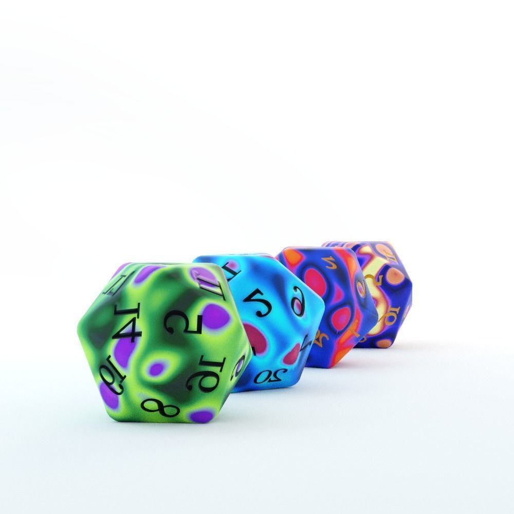 D20 Magic Dice Set 3D model | CGTrader