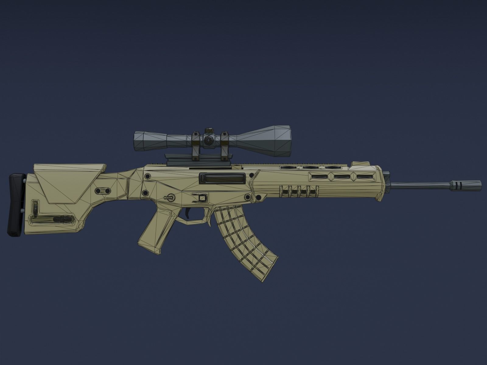 Five Automatic Weapons - USA Magpul 3D model | CGTrader