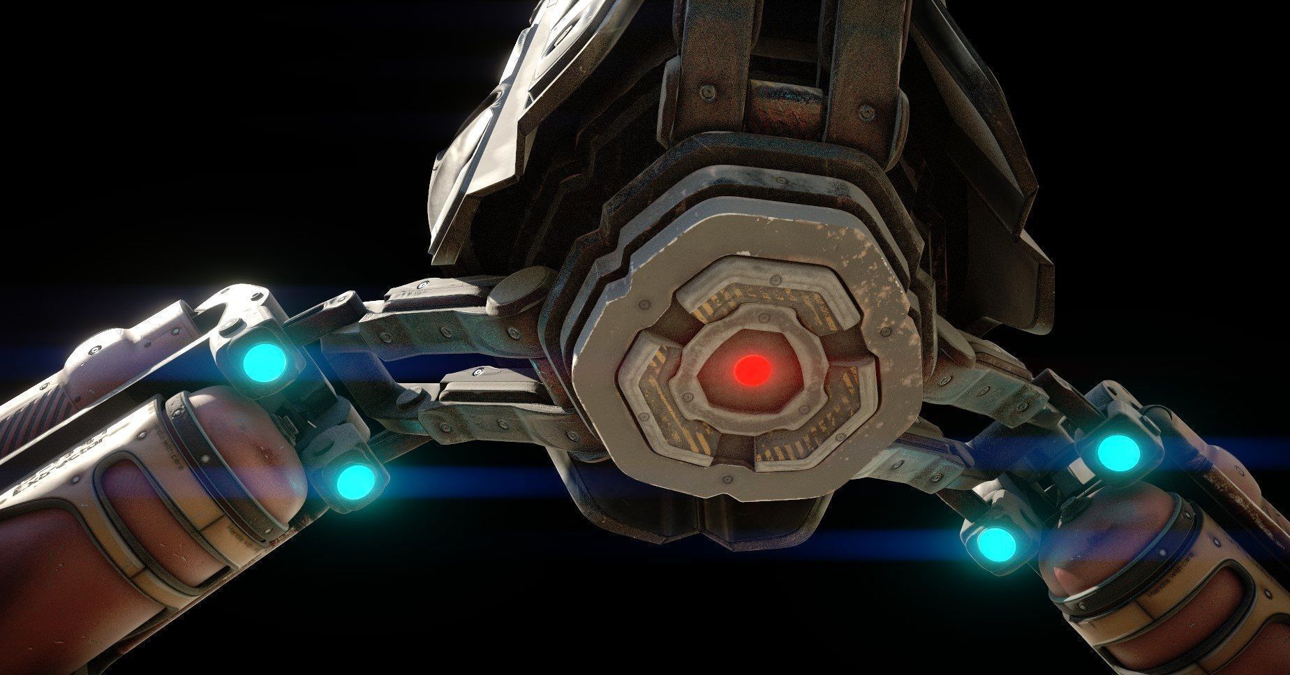 sci fi Machine Parts - Cyberpunk design - PBR 3D Model Collection ...