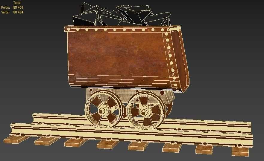 Mine Trolley 3D model | CGTrader
