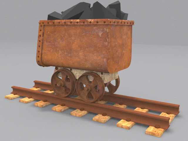 Mine Trolley 3D model | CGTrader