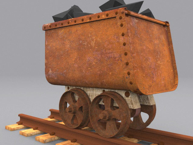 Mine Trolley 3D model | CGTrader