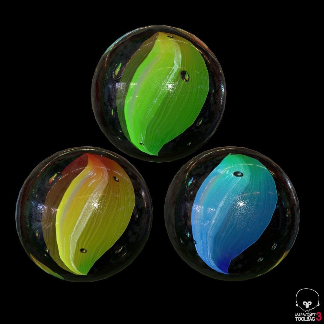 3D model Colorful Marbles VR / AR / low-poly | CGTrader