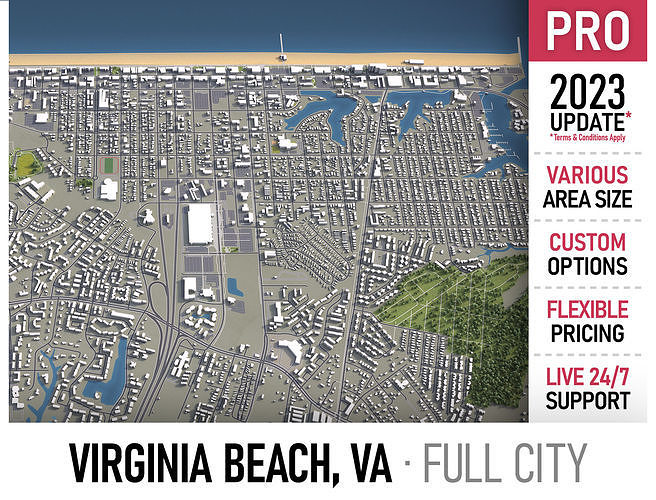 3D model Virginia Beach VR / AR / low-poly | CGTrader