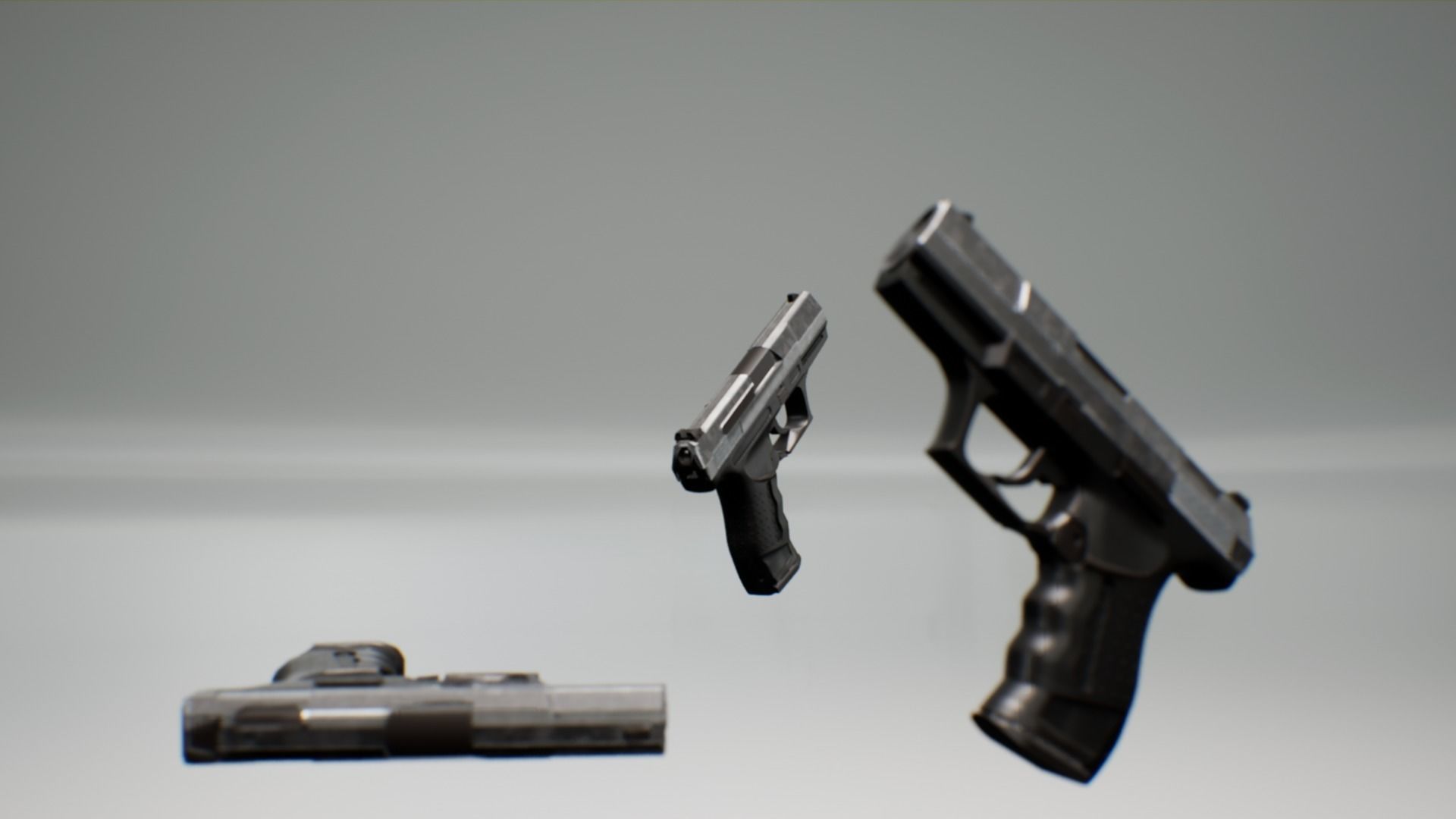 Weapons pack 01 with character animations 3D model animated rigged ...