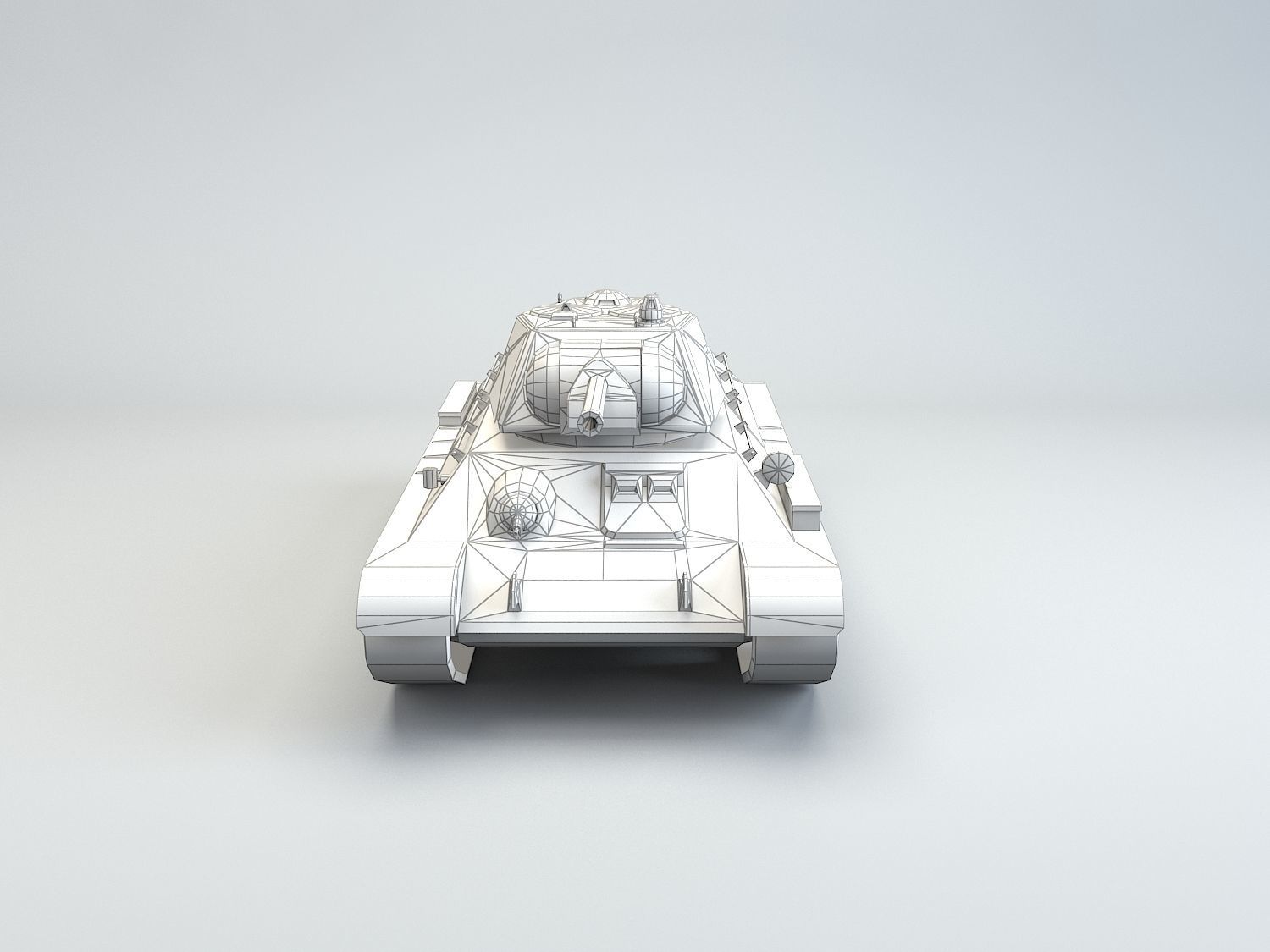 3D model Low Poly T-34-76 1943 early medium tank VR / AR / low-poly ...