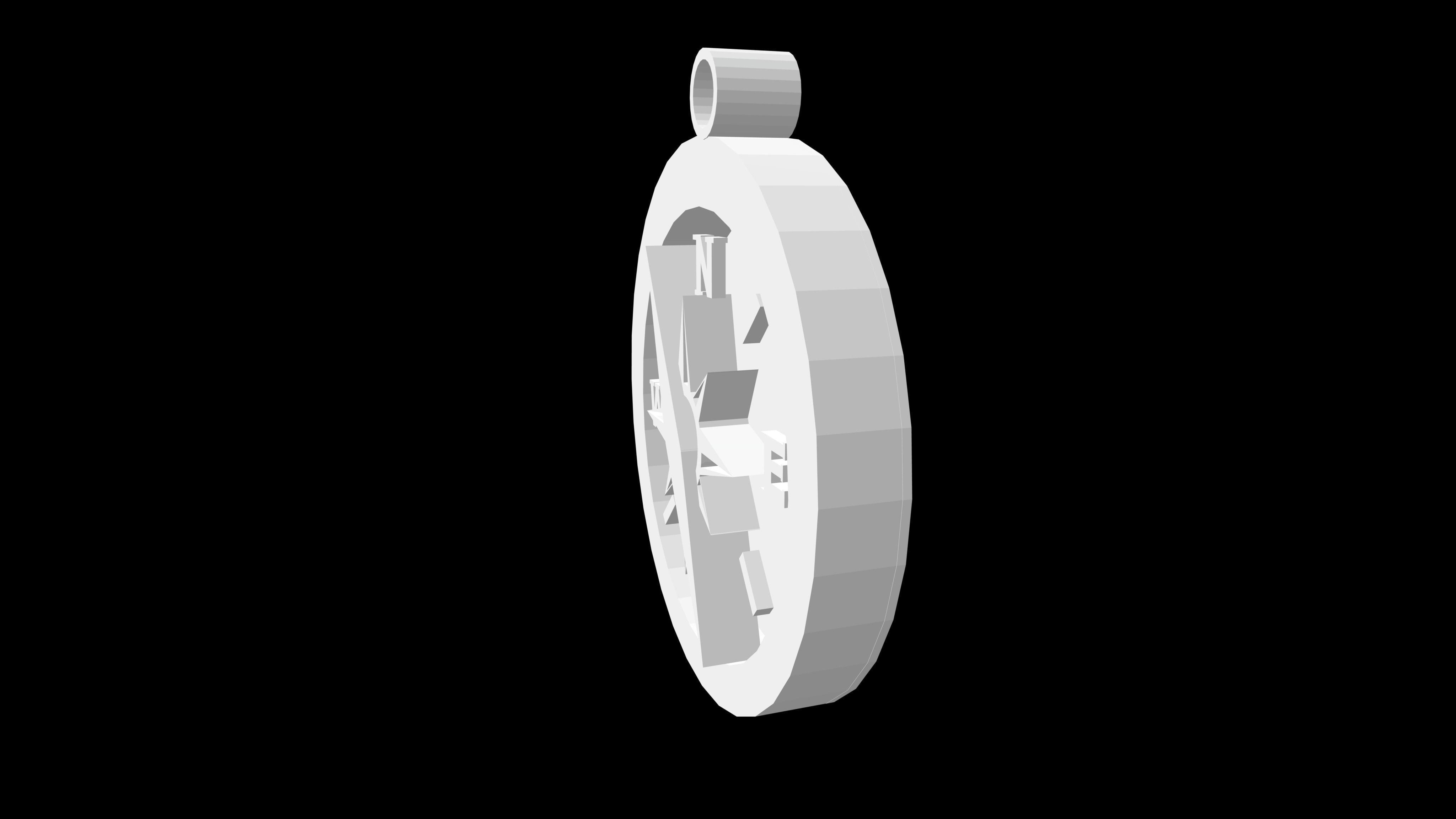 Compass necklace free 3D model 3D printable | CGTrader