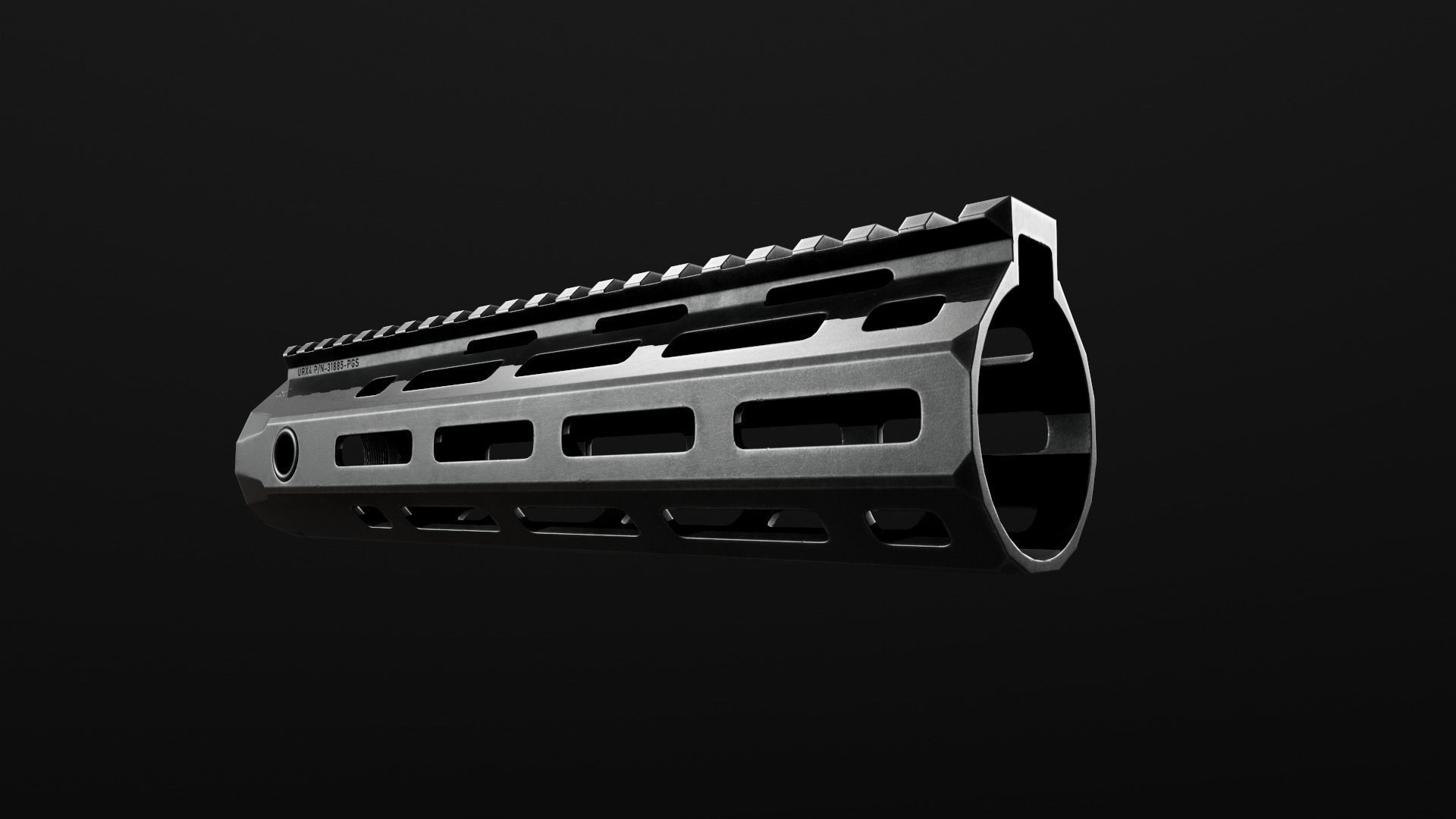 3D model KAC URX4 MLOK AR15 Handguard VR / AR / low-poly | CGTrader