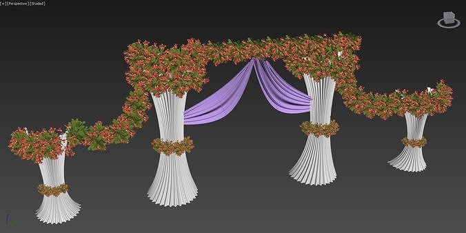 wedding design free 3D model | CGTrader