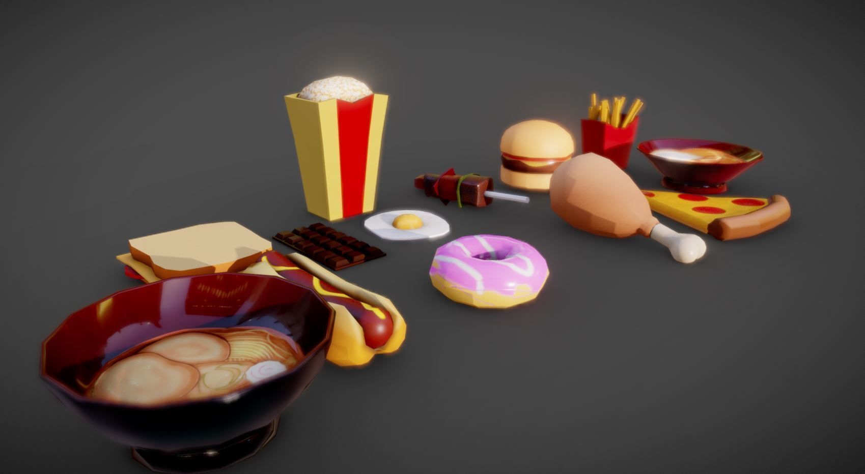 3D model Low Poly Food VR / AR / low-poly | CGTrader