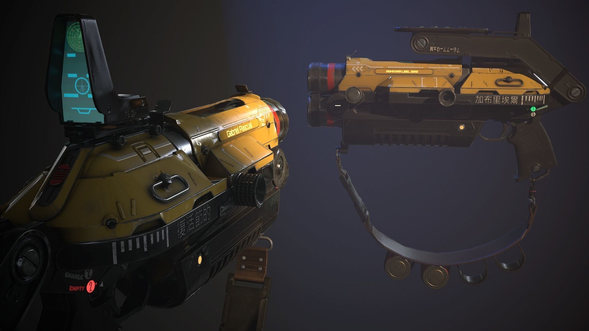 3D model Double Barrel Grenade Launcher VR / AR / low-poly | CGTrader